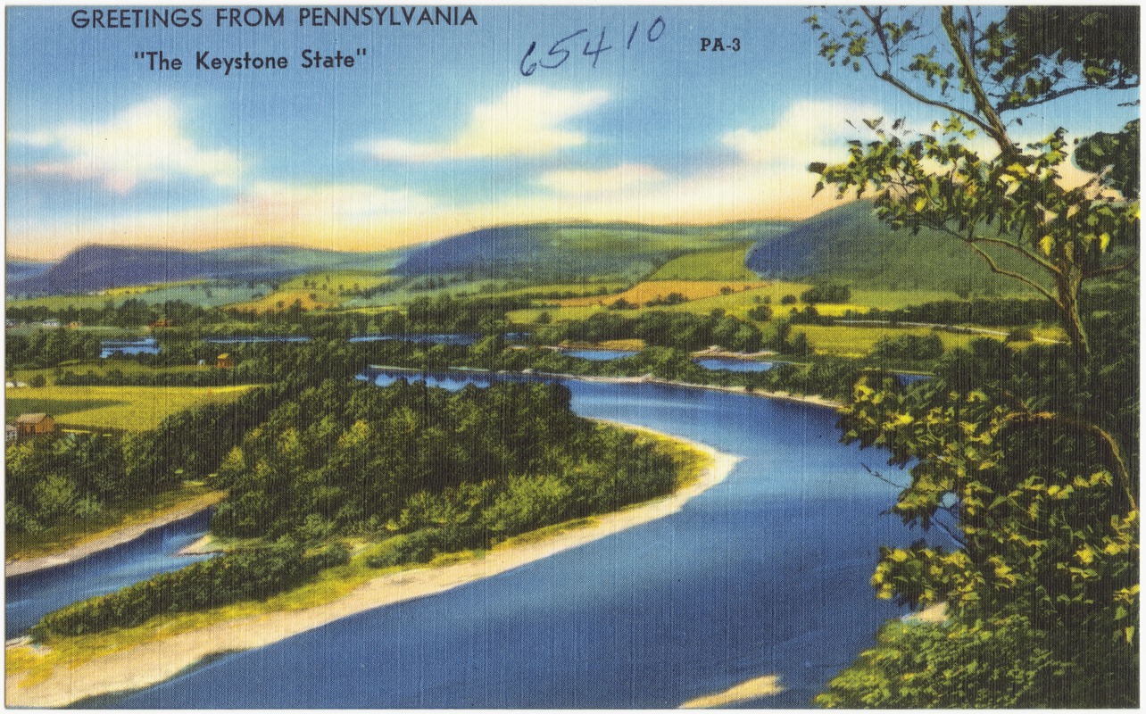 Greeting from Pennsylvania, "The Keystone State." - Digital Commonwealth