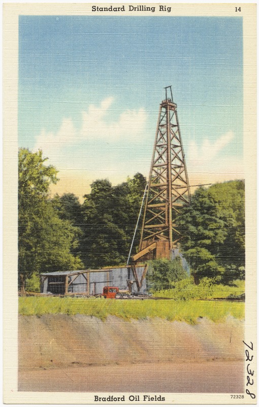 Standard drilling rig, Bradford Oil fields - Digital Commonwealth