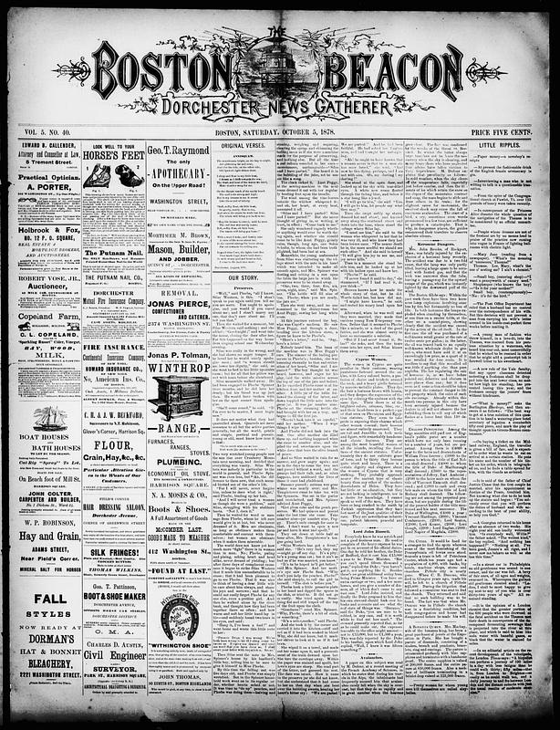 The Boston Beacon and Dorchester News Gatherer, October 05, 1878 ...