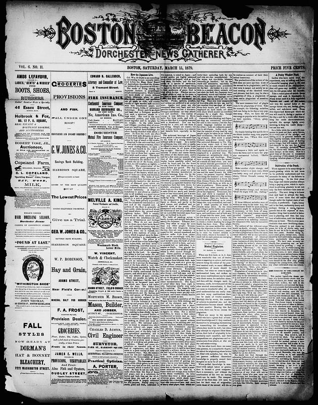 The Boston Beacon and Dorchester News Gatherer. March 15, 1879 ...