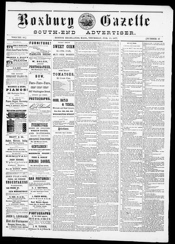 Roxbury Gazette and South End Advertiser, February 15, 1877 - Digital ...