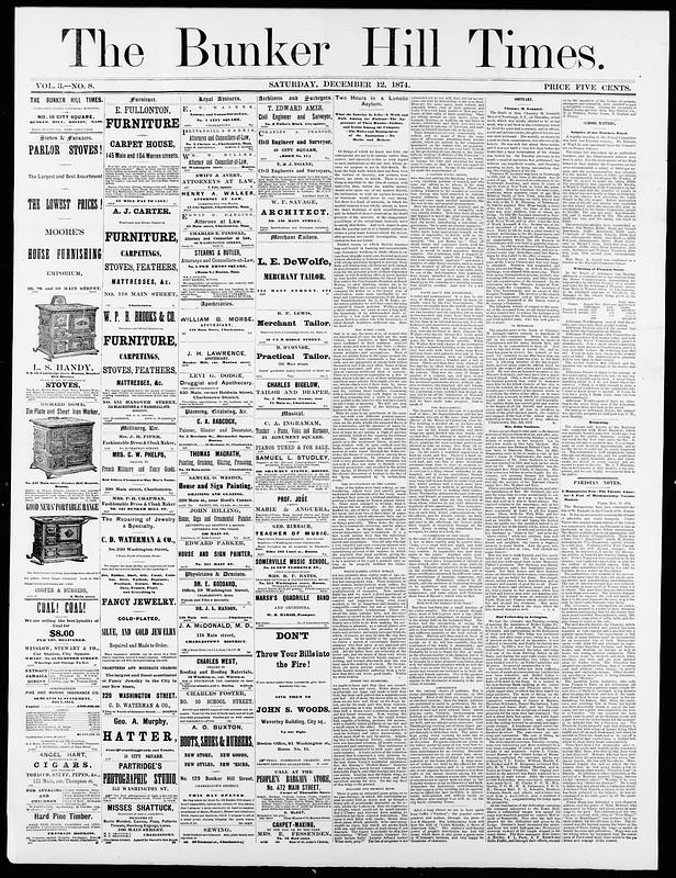 The Bunker Hill Times. December 12, 1874 - Digital Commonwealth