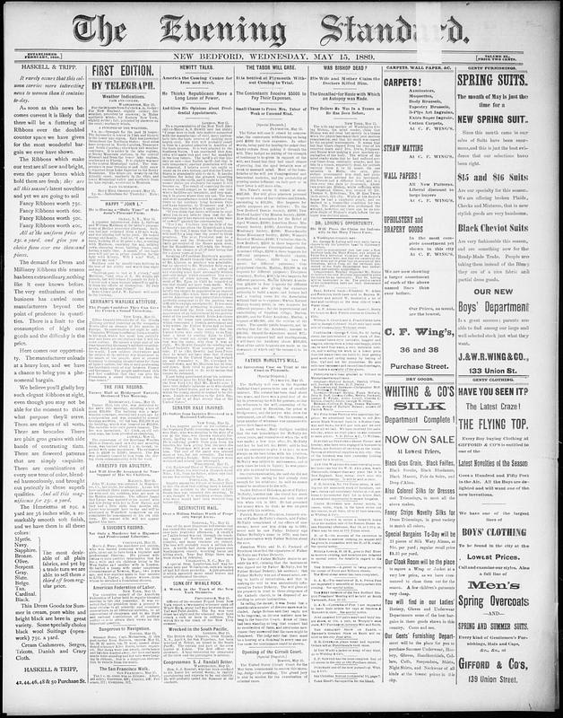Evening Standard. May 15, 1889 - Digital Commonwealth