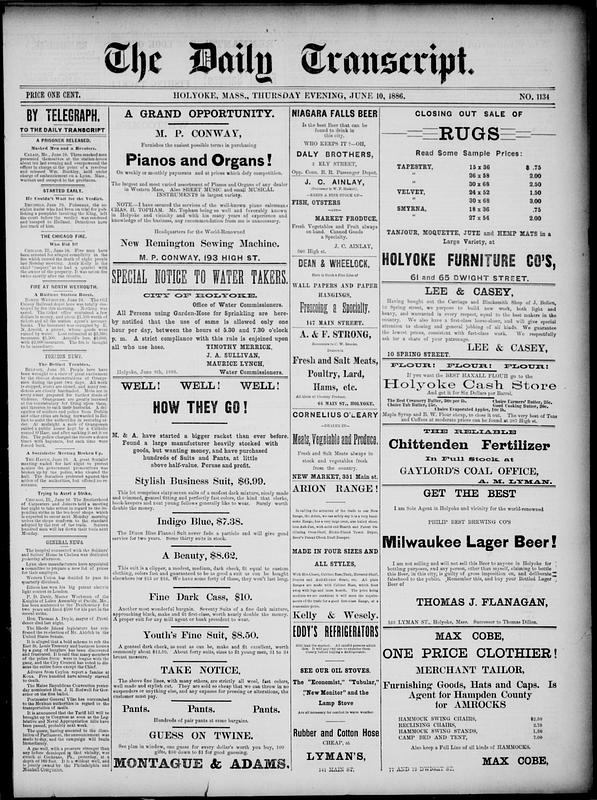 The Daily Transcript. June 10, 1886 - Digital Commonwealth
