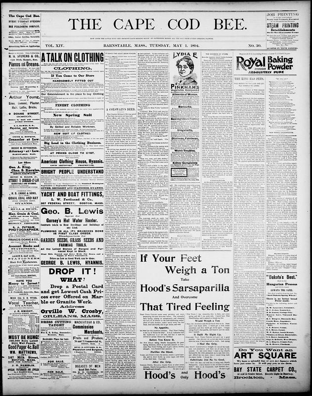 The Cape Cod Bee. May 01, 1894 - Digital Commonwealth