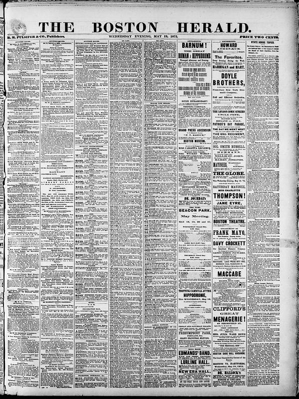 The Boston Herald. May 19, 1875 - Digital Commonwealth