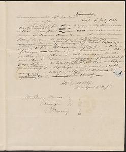 Henry Warren to George Coffin, 10 July 1841 - Digital Commonwealth