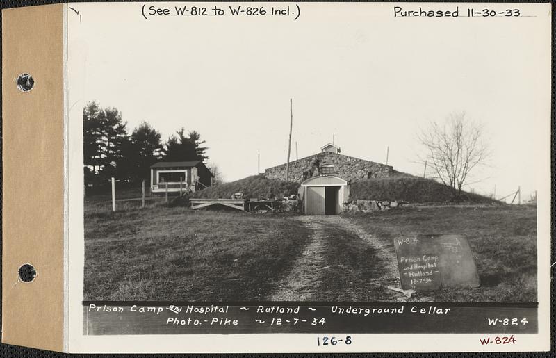 Prison Camp and Hospital, underground cellar, Rutland, Mass., Dec. 7 ...