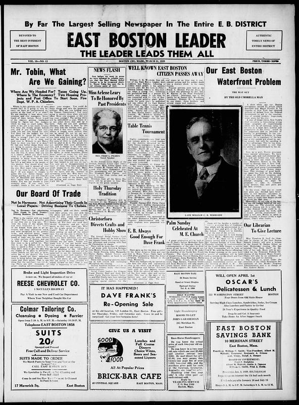 East Boston Leader. March 31, 1939 - Digital Commonwealth