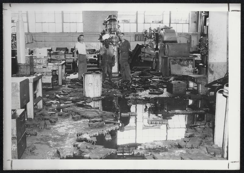 Outside the Wyman-Gordon Co. plant in Worcester, 92 inches of water ...