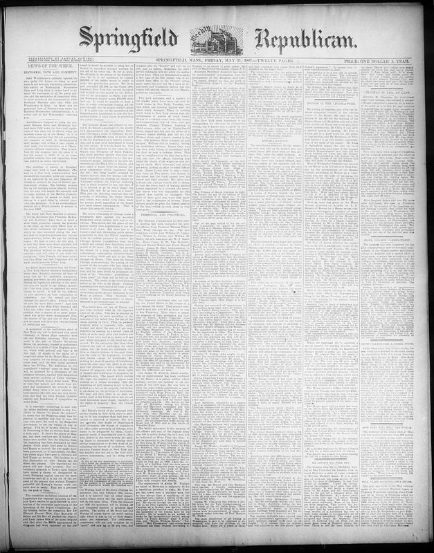 Springfield Weekly Republican. May 21, 1897 - Digital Commonwealth