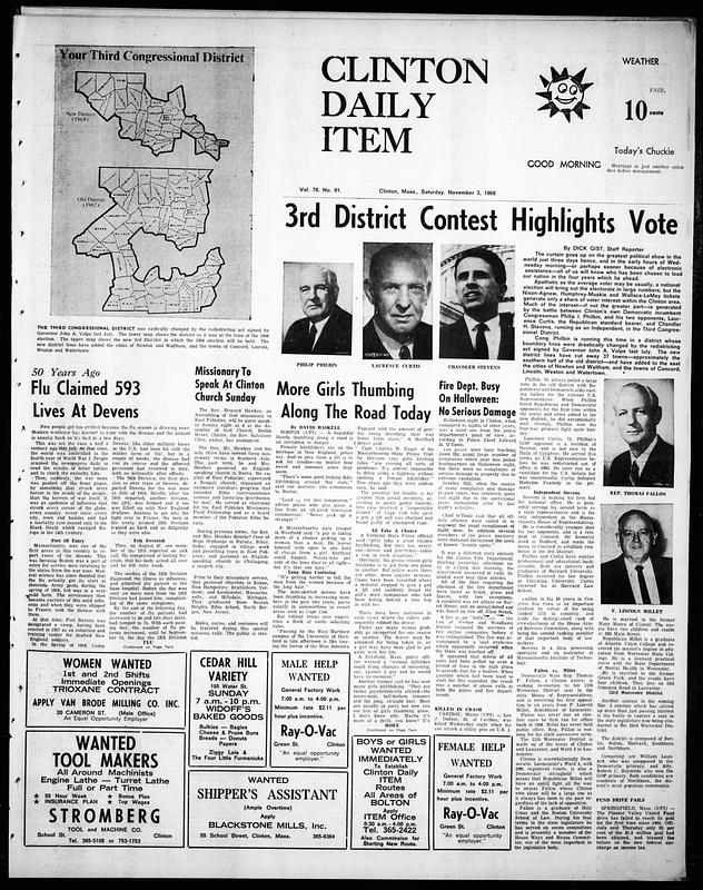 Clinton Daily Item. November 02, 1968 - Digital Commonwealth