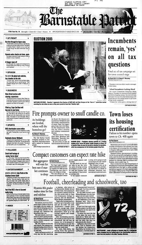 Barnstable Patriot. November 11, 2005 - Digital Commonwealth
