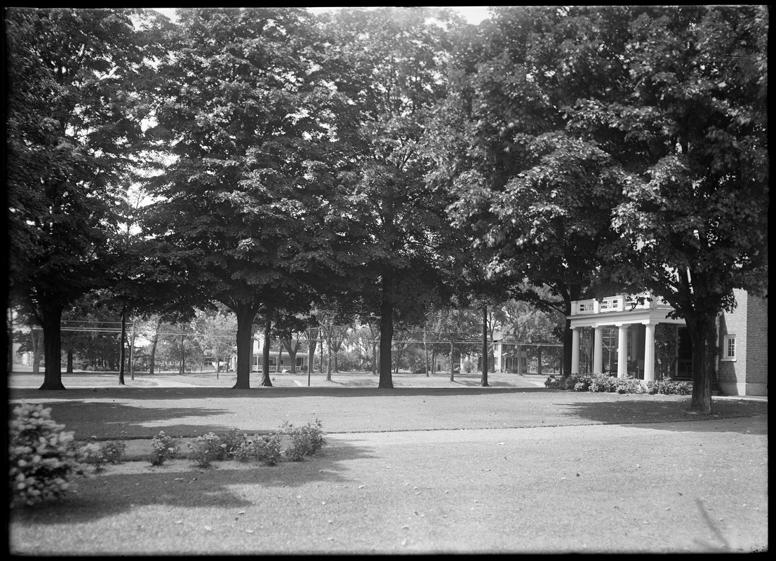 Estabrook front yard and porch, south side - Digital Commonwealth