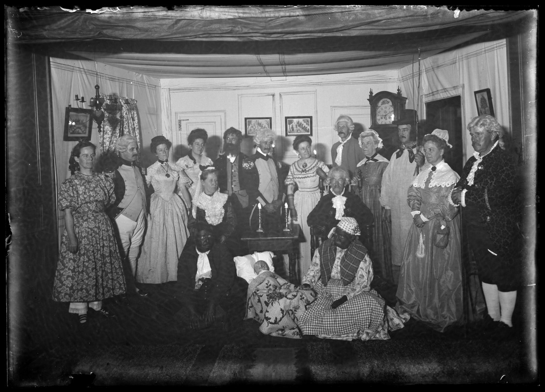 Historical group, interior (of house) - Digital Commonwealth