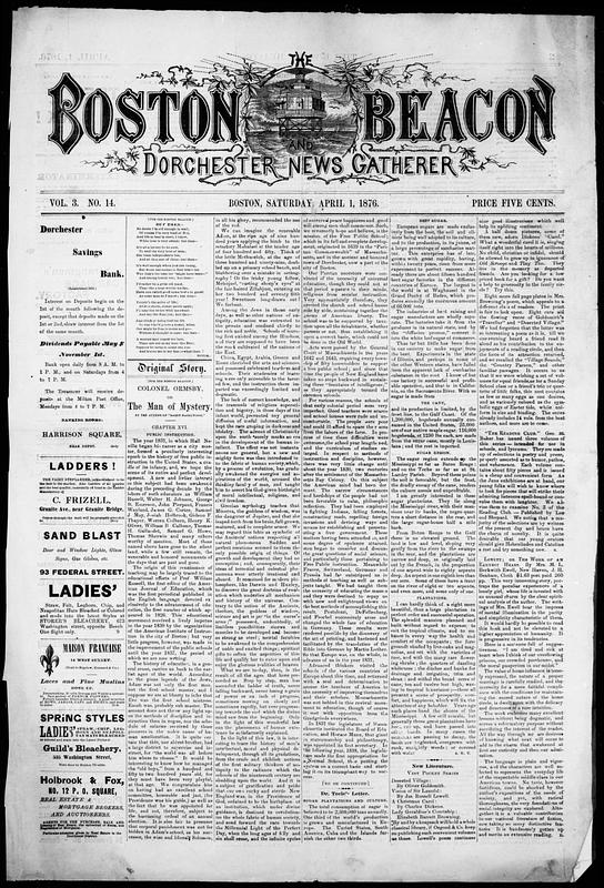 The Boston Beacon and Dorchester News Gatherer. April 01, 1876 ...