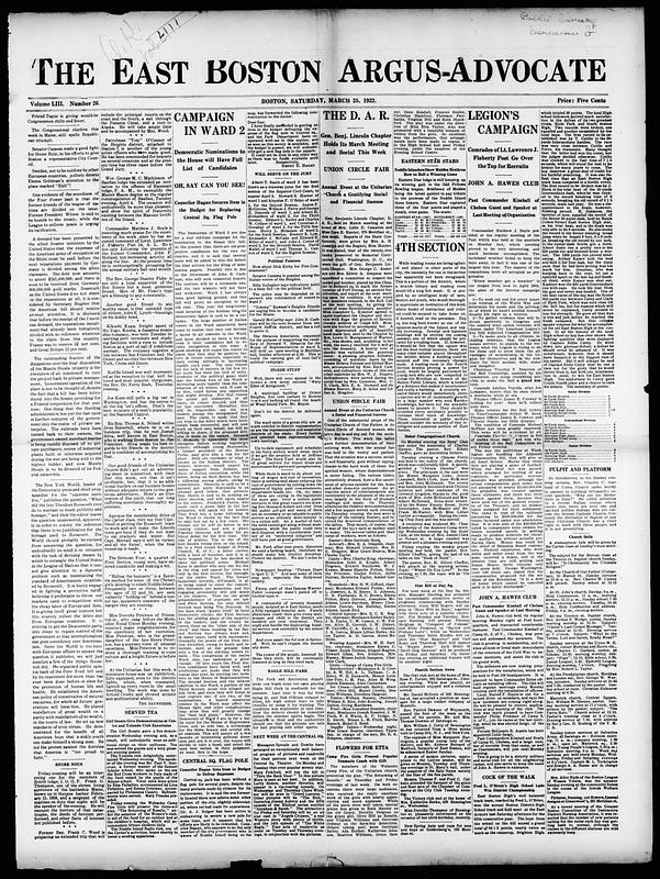 East Boston Argus-Advocate - Digital Commonwealth