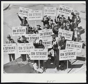 Pickets Ready for Strike - Steel workers gather outside CIO union ...