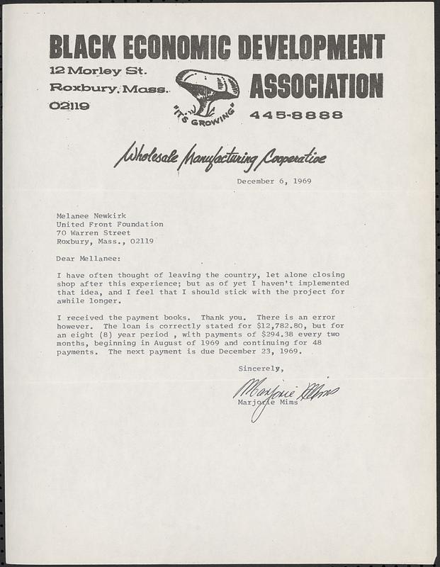 Black Economic Development Association; Black Ecumenical Commission ...