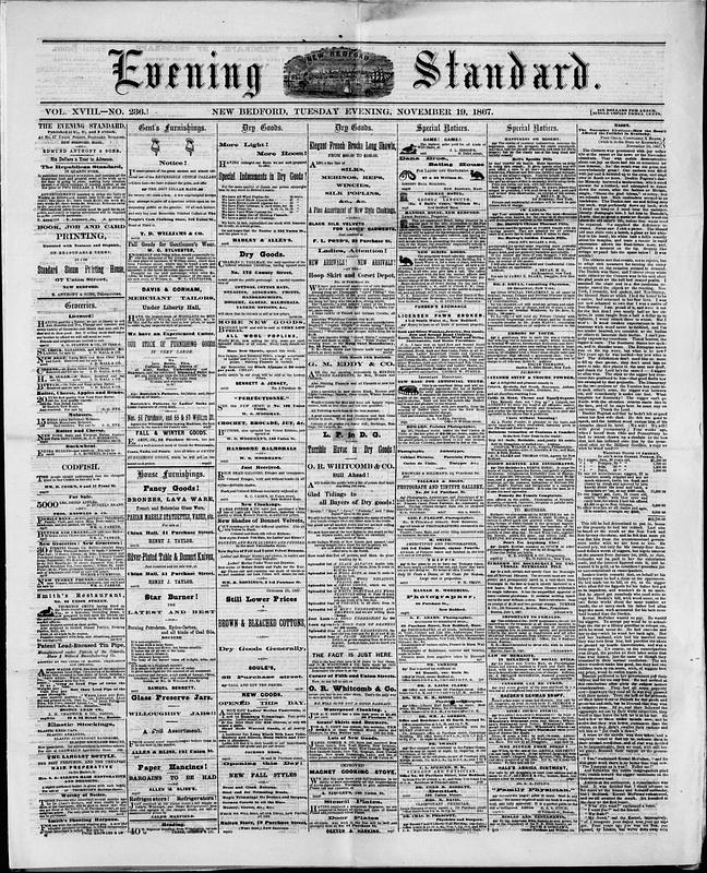 Evening Standard. November 19, 1867 - Digital Commonwealth