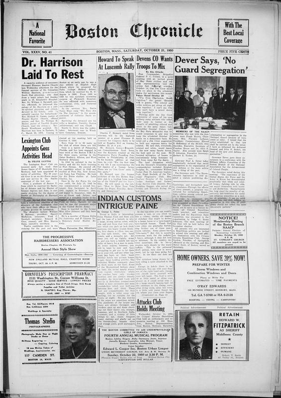 Boston Chronicle. October 21, 1950 - Digital Commonwealth