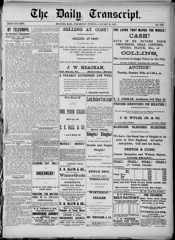 The Daily Transcript. January 26, 1887 - Digital Commonwealth