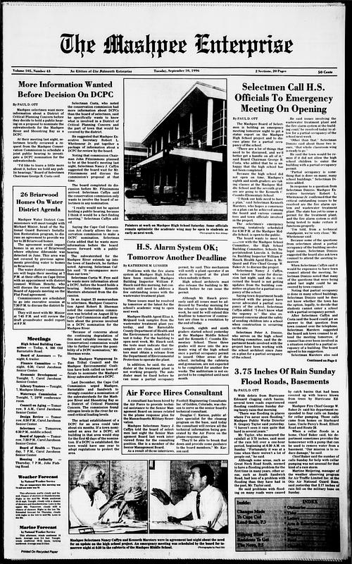 The Mashpee Enterprise. September 10, 1996 - Digital Commonwealth