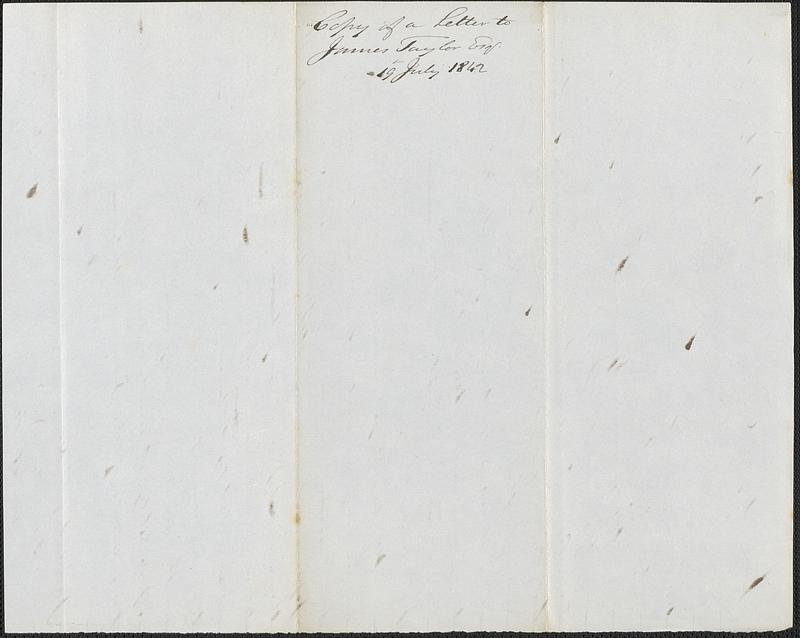 George Coffin to James Taylor, 19 July 1842 - Digital Commonwealth