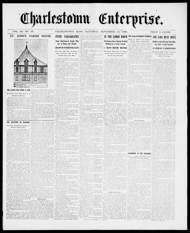Charlestown Enterprise. September 14, 1901 - Digital Commonwealth