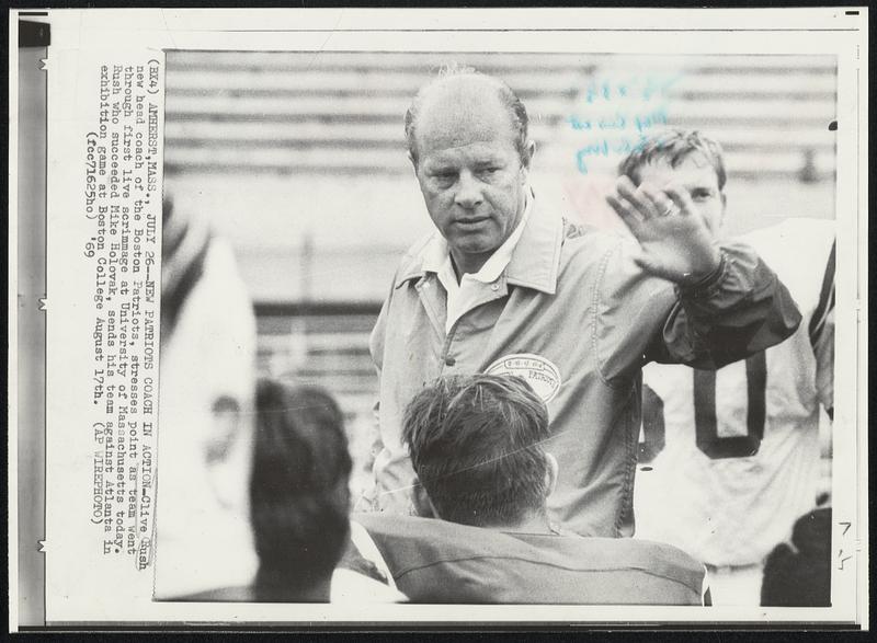 New Patriots Coach in Action -- Clive Rush new head coach of the Boston ...