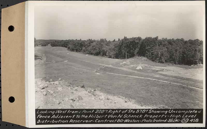 Contract No. 80, High Level Distribution Reservoir, Weston, looking ...