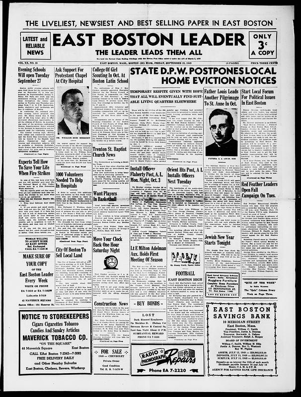 East Boston Leader. September 23, 1949 - Digital Commonwealth
