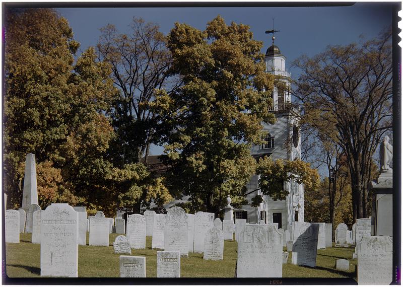 Church and churchyard, Lenox - Digital Commonwealth
