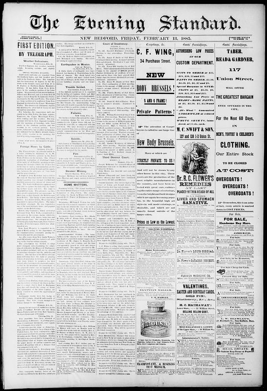 Evening Standard. February 13, 1885 - Digital Commonwealth