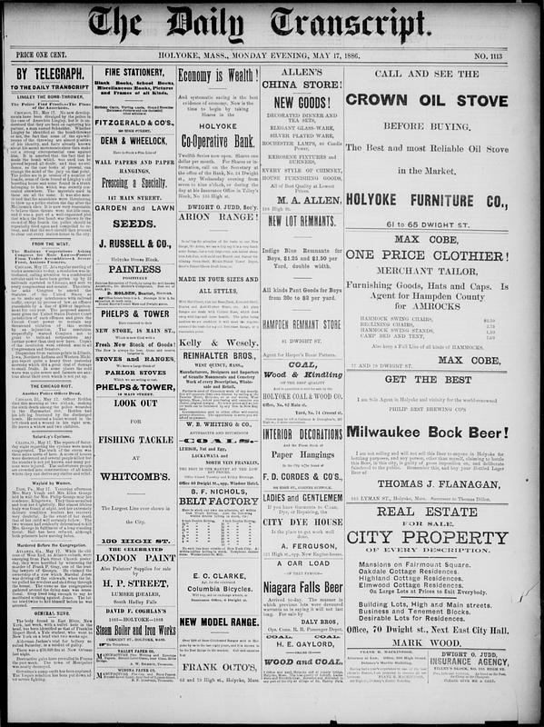 The Daily Transcript. May 17, 1886 - Digital Commonwealth