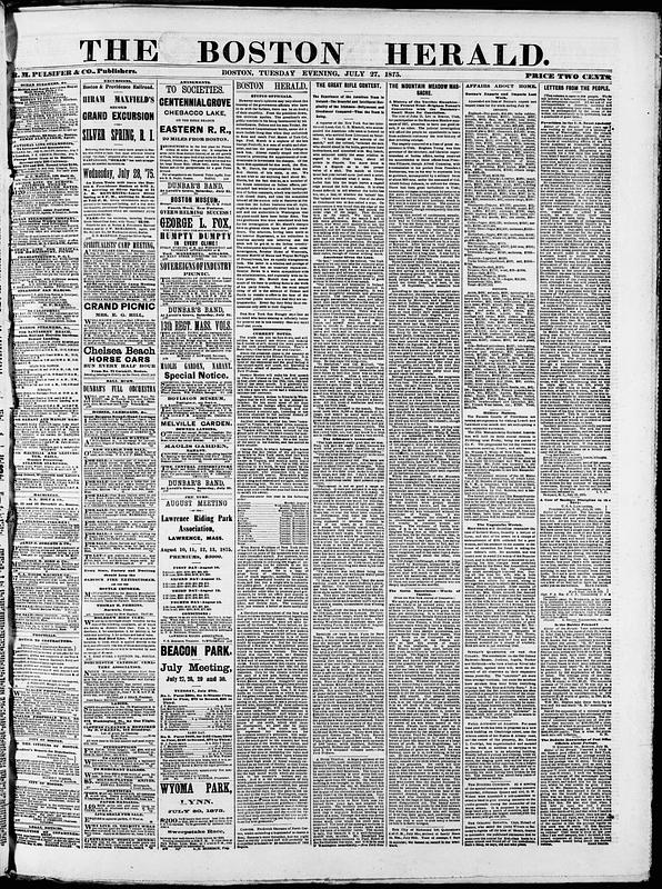 The Boston Herald. July 27, 1875 - Digital Commonwealth