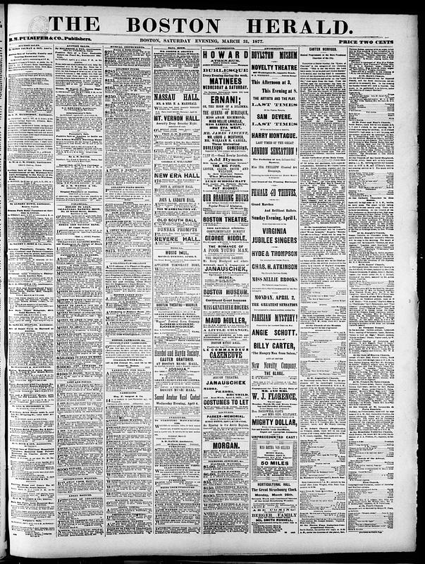 The Boston Herald. March 31, 1877 - Digital Commonwealth