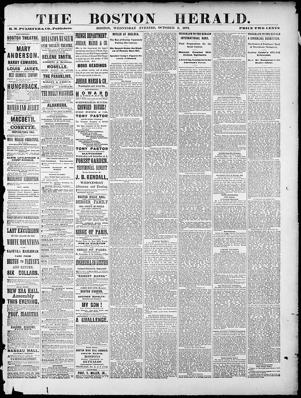 The Boston Herald. October 02, 1878 - Digital Commonwealth
