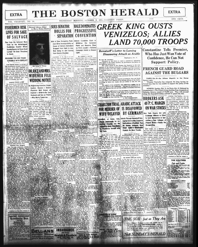 The Boston Herald. October 06, 1915 - Digital Commonwealth