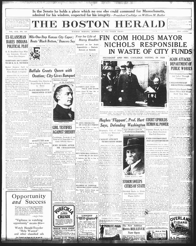 Boston Herald. October 26, 1926 - Digital Commonwealth