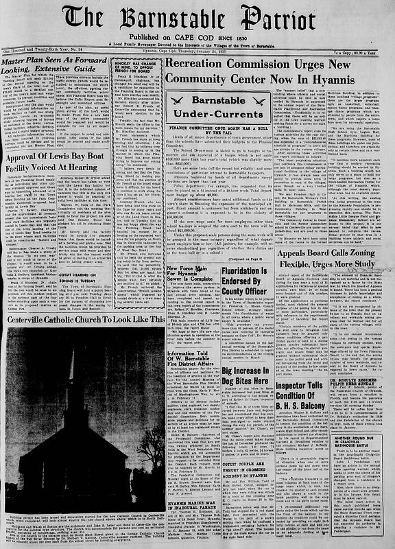 Barnstable Patriot. January 24, 1957 - Digital Commonwealth