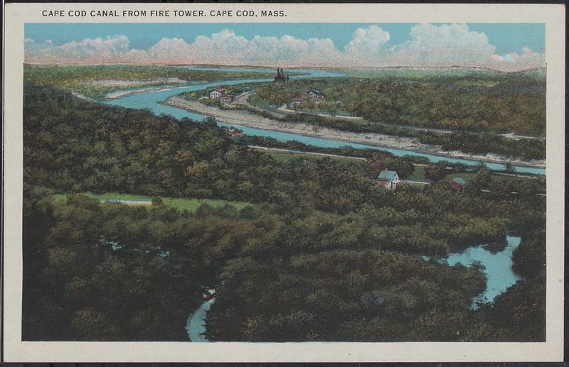 Cape Cod Canal from fire tower, Cape Cod, Mass. - Digital Commonwealth