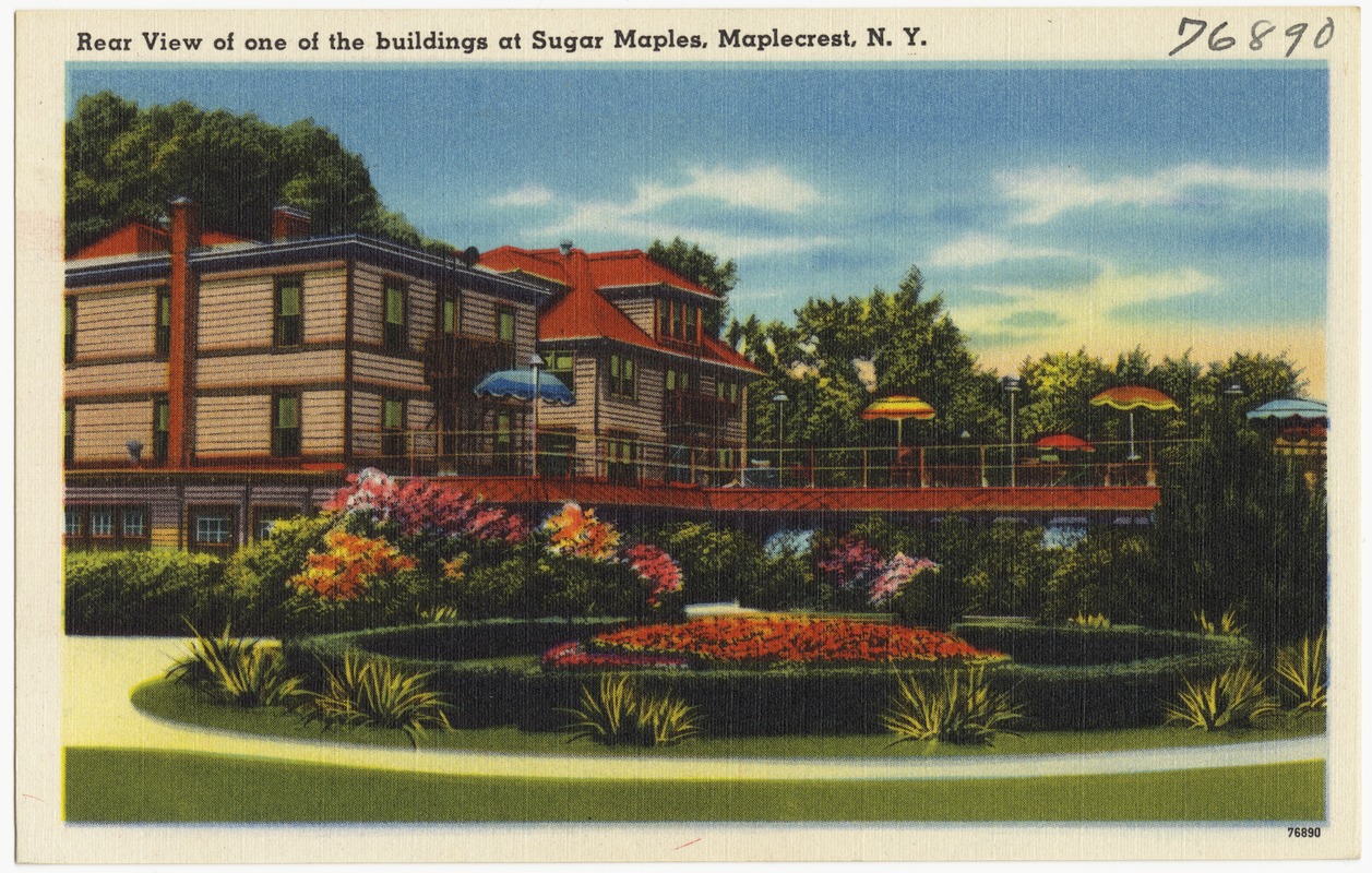 Rear view of one of the buildings at Sugar Maples, Maplecrest, N. Y ...