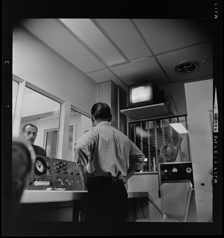 Security control room at Charles Street Jail - Digital Commonwealth
