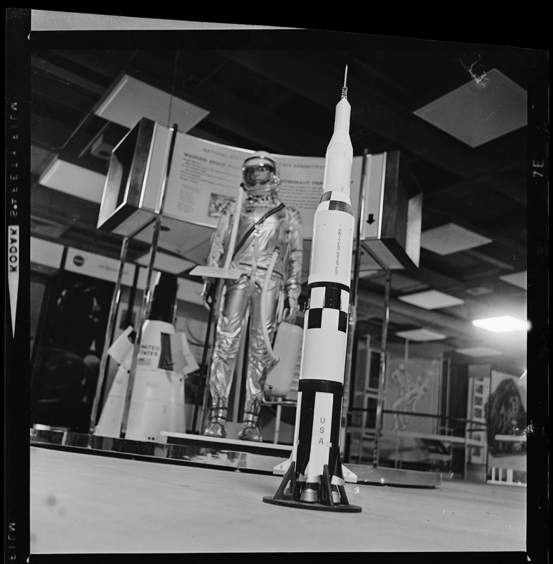 NASA exhibit at opening of War Memorial Auditorium - Digital Commonwealth