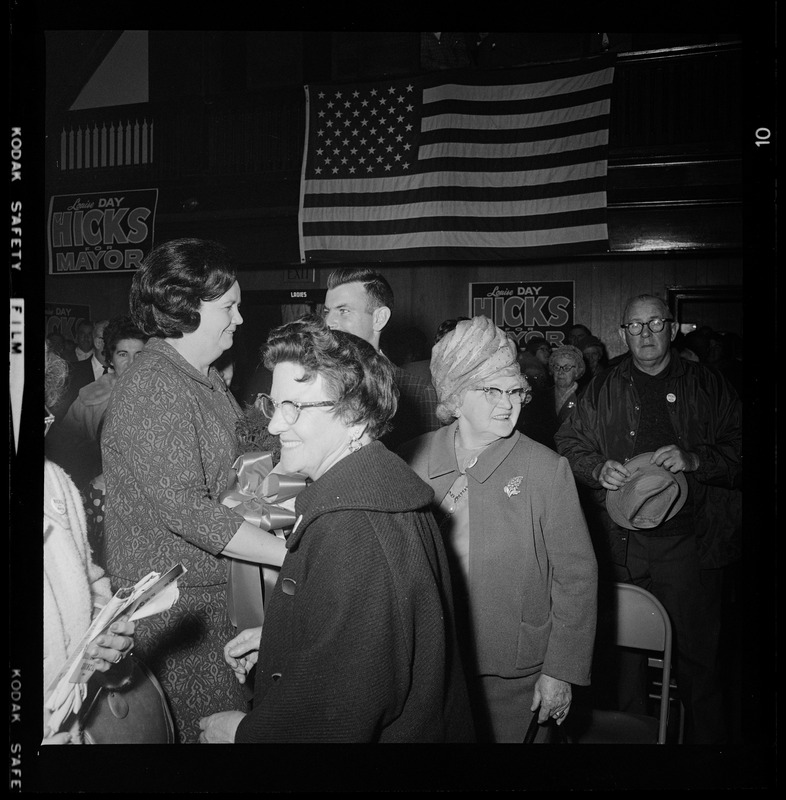 Louise Day Hicks meeting supporters at American Legion Rice Post #28 in ...