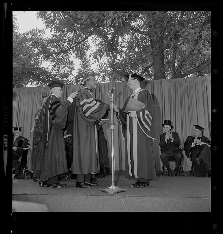 Cleveland Mayor Carl Stokes receiving honorary degree from Tufts ...