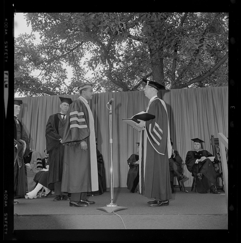 Cleveland Mayor Carl Stokes receiving honorary degree from Tufts ...