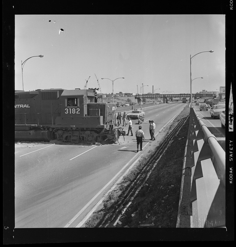 Runaway Penn Central train on Southeast Expressway in Boston - Digital ...