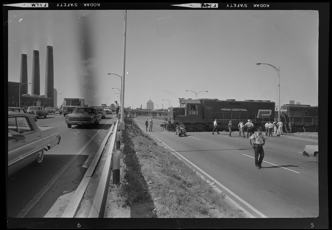 Runaway Penn Central train on Southeast Expressway in Boston - Digital ...